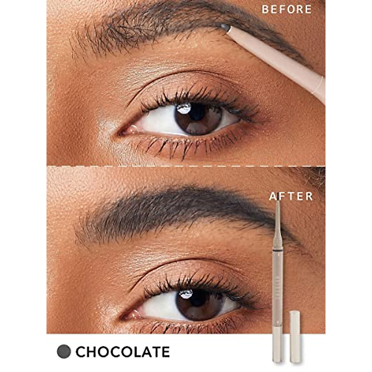 SHEGLAM Dual-Sided Eyebrow Pencils Cream Waterproof Long Lasting Eye brow Pen Makeup - Chocolate