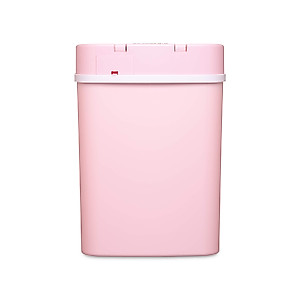 Ninestars DZT-12-5PK Bedroom or Bathroom Automatic Touchless Infrared Motion Sensor Trash Can, ABS Plastic (Rectangular, Pink) Trashcan, 3 Gal 1 Count (Pack of 1)