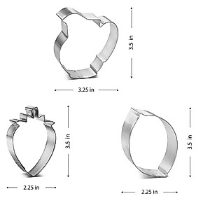 Foose Strawberry Lemon Pitcher Cookie Cutter 3 Pc Set HS0467 - USA