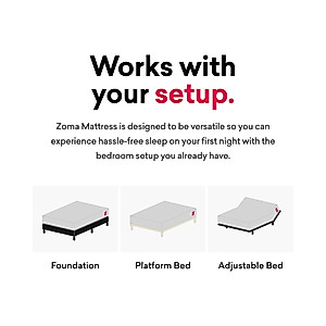 Zoma Start King Mattress, 10" Inch Memory Foam King Bed Mattress in a Box with CertiPUR-US Certified Foam for a Supportive & Cooler Sleep, Medium-Soft Feel, Fiberglass Free Mattresses | Made in USA