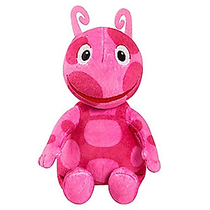 Just Play Backyardigans 7-inch Small Bean Plush Stuffed Animal, Uniqua, Pink, Bean Filled Bottom, Kids Toys for Ages 3 Up