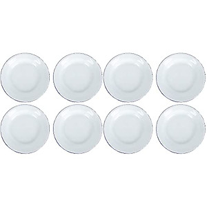 Hemoton 8 Pcs Vintage Enamel Plate Fruit Plate Enamel Fruit Platter Vintage Salad Plate Enamel Washing Platter Vintage Enamel Trays Enamelware Serving Platter ( 14cm/ 5.5inch )