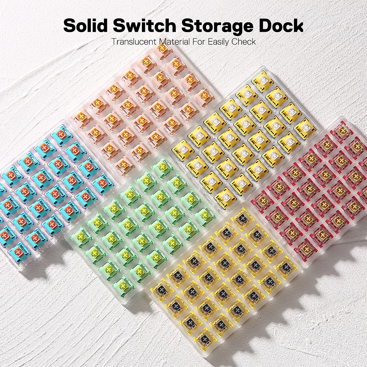 Redragon A113 Bullet-QT Soft Tactile Mechanical Switch, 3-Pin Plate Mounted Quiet Tactile Equivalent, Hot-Swappable DIY Keyboard Switch Mod, 50 Million Click(24 pcs Switches, Keycap + Switch Puller)