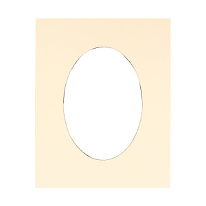 10x13 Mat Bevel Cut for 8x10 Photos - Precut Cream Oval Shaped Photo Mat Board Opening - Acid Free Matte to Protect Your Pictures - Bevel Cut for Family Photos, Pack of 1 Matboard