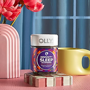 OLLY Sleep Immunity Melatonin Gummy, Vitamin C, Zinc, Echinacea, 3mg Melatonin, Immune and Sleep Support, Berry - 36