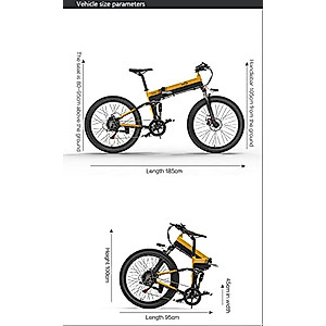 Bezior Electric Bike X500Pro for Adults, Foldable 26" x 1.95 Rubber Tire Electric Bicycle, 500w Motor 48V 10.4Ah Removable Battery, 20MPH Electric Mountain Bike, Suspension Fork, 7 Speed Gears