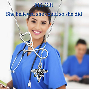 Lywjyb Birdgot MA Medical Assistant Gift Medical Assistant Graduation Gift(MA Y-Necklaces)