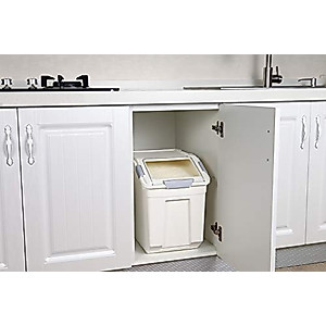 Flour Storage Container 25 lb with Wheels Seal Locking Lid PP Pack-6