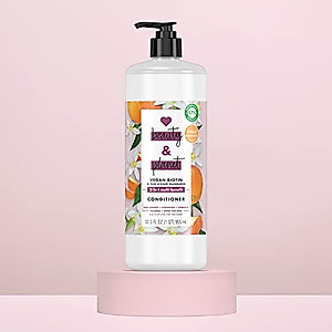 Love Beauty and Planet Silcone-Free Conditioner Vegan Biotin & Sun-Kissed Mandarin Deep Cleanse, Hydrate, Strengthen, Volumize & Shine 5-in-1 Multi-Benefit Nourishing Conditioner for Hair 32 oz
