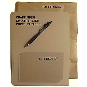 100 Brown Kraft Fiber 80# Cover Paper Sheets - 5" X 7" (5X7 Inches) Photo|Card|Frame Size - Rich Earthy Color with Natural Fibers - 80lb/pound Cardstock - Smooth Finish