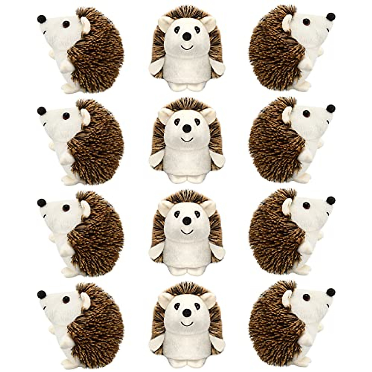 12 Pcs Mini Hedgehog Bulk Plush Stuffed Animal 4 Inch Hedgehog Plush Stuffed Toy Easter Decoration DIY Keychain Accessories Kid Children Classroom Gifts for Baby Shower Birthday Wedding Party Favor