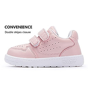 BMCiTYBM Baby Shoes Boys Girls Sneakers Infant Walking Shoes Lightweight Non-Slip Tennis Shoes First Walkers 6 9 12 18 24 Months Pink Size 6-12 Months