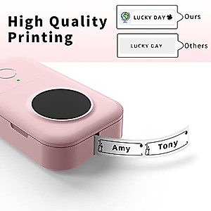 Phomemo Label Maker Machine, D30 Portable Bluetooth Label Printer with Tape Label Maker Handheld, Multiple Templates Available for Smartphone Easy to Use for Office Home Organization USB Rechargeable