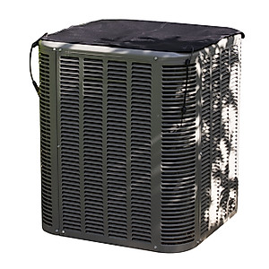 AnyWeather Central Air Conditioner Outdoor Cover – Window, Wall, Outside AC Unit Top Covers, Black