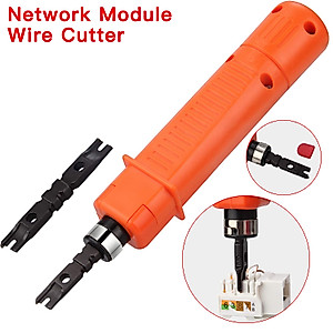 RJ45 Crimper Tool Kit, Preciva Cat5 Cat5e Ethernet Crimping Tool Set with One Network Cable Tester, 20PCS RJ45 Connectors, One Wire Stripper, 50PCS Cable Ties and Wire Punch Down Impact Tool