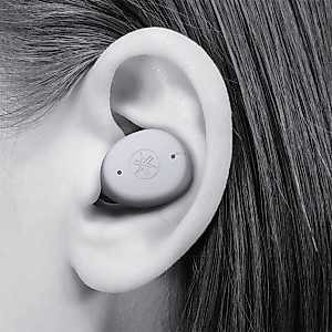 YAMAHA TW-E3C True Wireless Earbuds with Ambient Sound, Clear Voice Calling, & Gaming Mode (Gray), Small