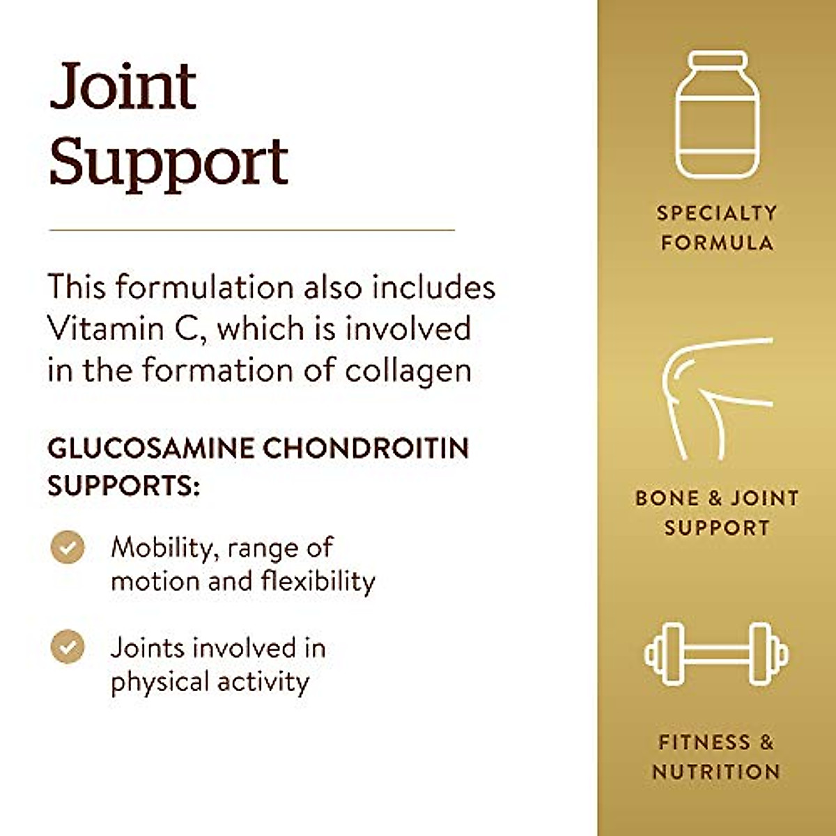 Solgar Extra Strength Glucosamine Chondroitin Complex, 150 Tablets - Promotes Healthy Joints - Supports Comfortable Movement - Non-GMO, Gluten Free, Dairy Free - 50 Servings