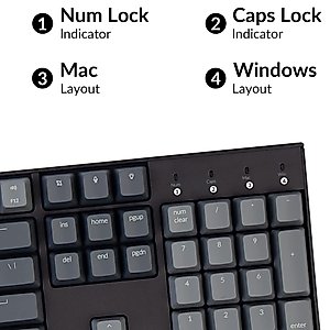 Keychron K10 Wireless Bluetooth/USB Wired Gaming Mechanical Keyboard, Hot-swappable Full Size Layout 104 Keys White Backlight N-Key Rollover for Mac Windows, Gateron G Pro Blue Switch