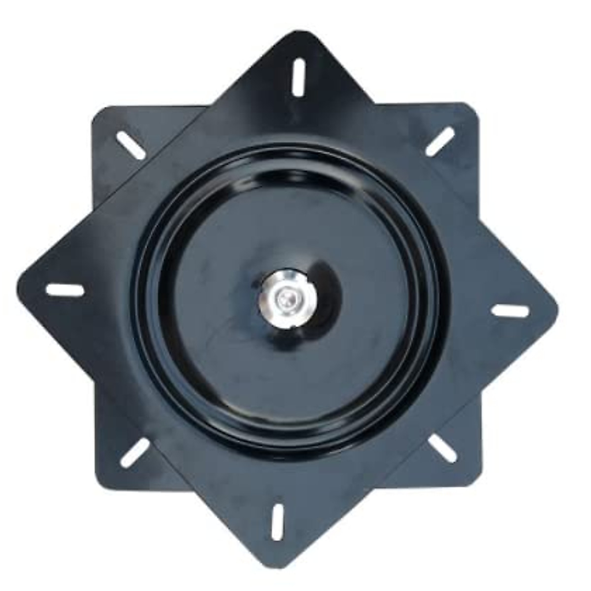 MANCHAP 4 PCS 6 Inch Bar Stool Swivel Plate Replacement, Ball Bearing Seat Swivel Base Mount Plate for Bar Stool, Swivel Chair or Recliner, Black