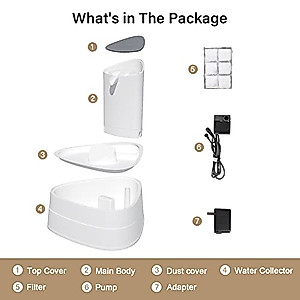 Automatic Cat Water Fountain: Hillpig 101oz/3L Pet Water Fountain with Ultra Quiet Pump & Multiple Water Flow Settings & 3-in-1 Filtration for Cats & Dogs & Multiple Pets