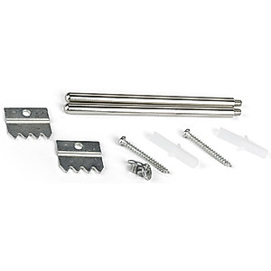 Displays2go Office Sign Holder, 5 x 7 Inch Frame, Quick Snap Border, Lens Included, Silver Aluminum (WSNF57SV)