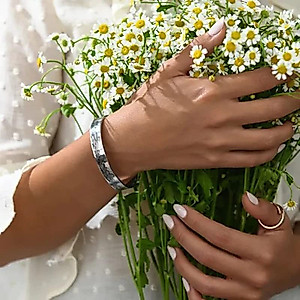 KKLM For Love - To My Smokin' Hot Woman Wave Cuff Bracelet, Adjustable Love Bracele, Women Wave Bracelet with Confession Message Card for My Wife Girlfriend (Rose gold)