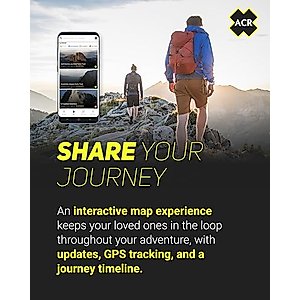 ACR Bivy Stick Satellite Communicator - Two-Way Global SMS, GPS Tracker for Hiking Safety, Off-Grid Communication, SOS Emergency Beacon, Satellite Messenger & Location Sharing - iOS/Android App