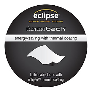 ECLIPSE Blackout Thermal Rod Pocket Window Curtain for Bedroom or Nursery (1 Panel)