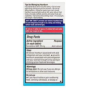 Equate Maximum Strength Famotidine Acid Reducer, 20 mg, 25 Tablets