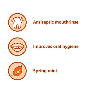 Amazon Basics Antiseptic Mouthwash, Mint, 8.5 Fluid Ounces, 1-Pack (Previously Solimo)