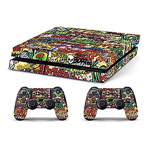 Skin Ps4 Old - STICKERBOMB - limited edition DECAL COVER ADESIVA Playstation 4 Slim SONY BUNDLE