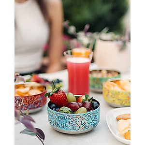 Boutiques Deco – 11 Oz Colorful Small Appetizer Crafted Bowls, for Snacks, Dips, Desserts, Ice Cream, Side Dishes, made of Stainless Steel with Double Wall Insulation – 4 Pack