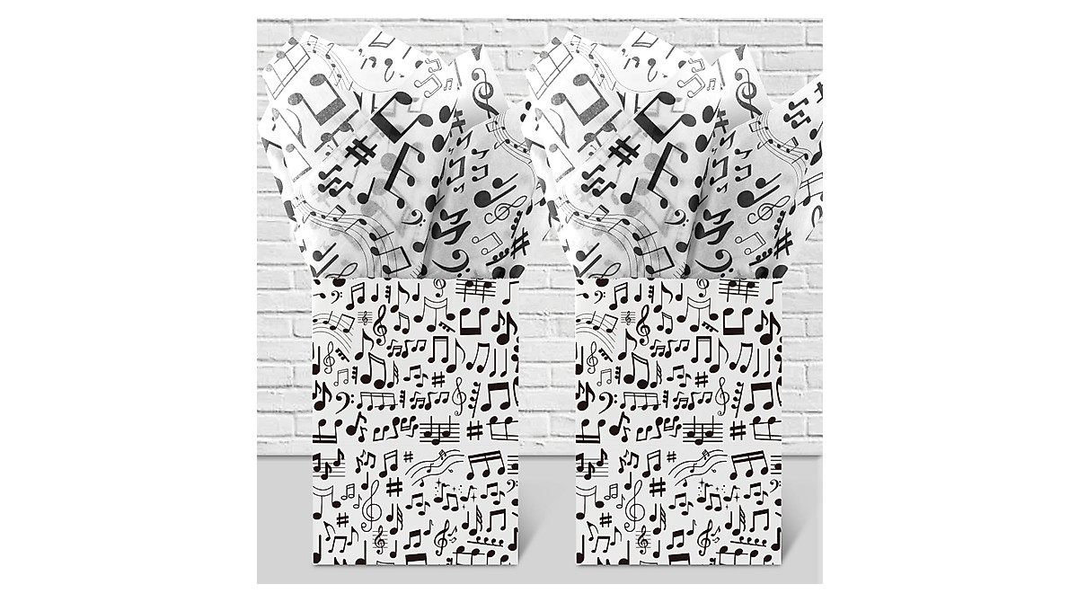 Musical Note Tissue Paper - 100 Sheets for Gift Wrapping