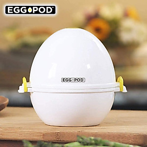 EGG POD by Emson Microwave Hardboiled Egg Maker, Cooker, Boiler & Steamer, 4 Perfectly-Cooked Hard boiled Eggs in Under 9 minutes, Dishwasher Safe, Airtight and Warp Proof As Seen On TV Set of 2…