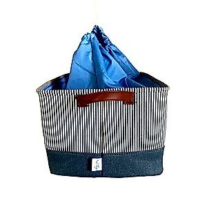 NeedThings X-Large Decorative Basket Set Fabric Storage Bin Organizer Basket with Handles for Clothes Storage (Set of 18x14x13 and 16x8.5x11.5)