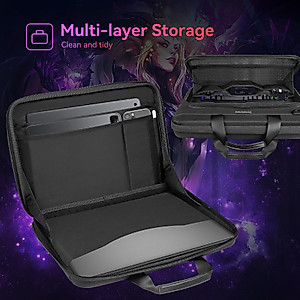 Smatree 16 inch Anti-Shock Laptop Handbag Compatible with 16 inch MacBook Pro 16 inch 2023-2019, Briefcase for ASUS ROG Zephyrus G15/ M16 Gaming Laptop, for ASUS ROG Strix G16/SCAR 16 2023/2024, Red