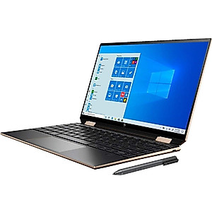 HP Newest Spectre x360 13t (10th Gen Intel i7-1065G7, 16GB, Precision, WiFi 6 AX, with Stylus Pen, 2-in-1, B&O, 3 Years McAfee Security, Windows 10 Professional, Warranty) Nightfall Black