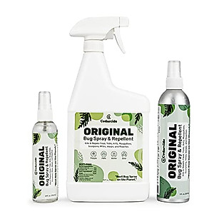 Cedarcide Original Bug Spray | Repel & Kill Fleas, Ticks, Mosquitoes, Mites, Ants & Chiggers | for use on People, Pets & Home | Natural Cedar Oil | Medium Size Kit