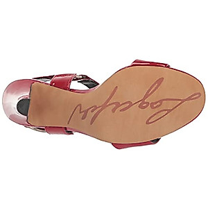 Karl Lagerfeld Paris Women's Cieone Ankle Strap Dress Heeled Sandal, Engine Red, 8