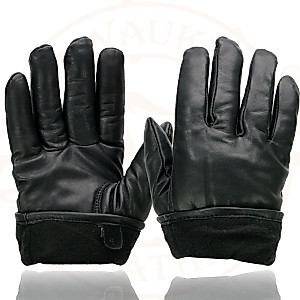 Milwaukee Leather SH734 Men's Black Thermal Lined Leather Motorcycle Hand Gloves W/Sinch Wrist Closure - Large