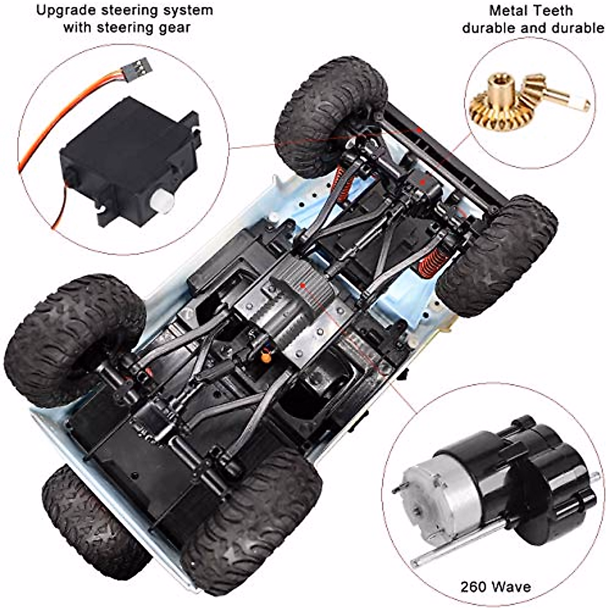 The perseids RC Cars Remote Control Truck RC Rock Crawler 1:12 2.4G 4WD Off-Road Racing Vehicle Semi Truck and Trailer Electric Hobby Grade RTR Toy for Kids Over 14 and Adults (MN-99 Blue)