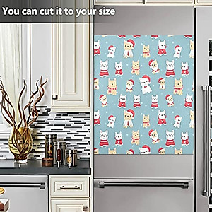 ALAZA Cute French Bulldog Puppy Dog Christmas Large Dishwasher Magnet Magnetic Cover 23x26 in Refrigerator Sticker Washer Kitchen Decor
