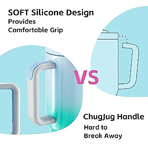 40 oz Tumbler with Handle and Straw Lid, Reusable Leak-Proof Insulated Tumblers, Stainless Steel Coffee Tumbler Cups, Travel Mug for Home Office, Keep Cold 34Hrs, Cup Holder Friendly(Cyan Leopard)