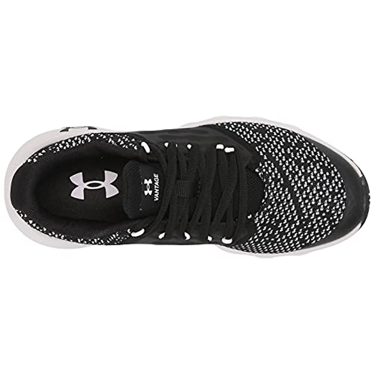 Under Armour Girls' Grade School Charged Vantage Knit, Black (001)/Cool Pink, 6 M US