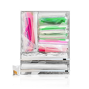 Acrylic Storage Bag Dispenser 6-in-1, Bag Organizer, Bag Organizer, Plastic Bag Organizer, Bag Organizer, Bag Organizer for Drawer, Storage Bag Organizer