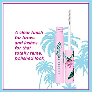 Petite 'n Pretty Featherlight Clear Mascara and Brow Gel - Makeup for Kids, Tweens and Teens - Dual Purpose Clear Finish for Brows and Lashes - Non-Toxic & Made in the USA