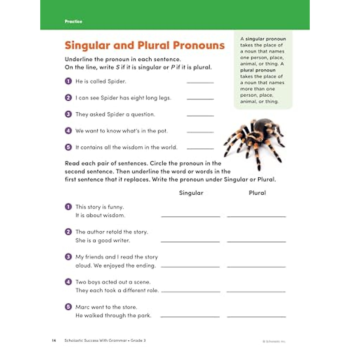 Scholastic Success with Grammar Grade 3 Workbook