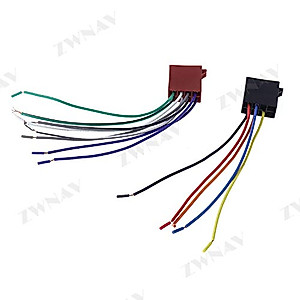 ZWNAV Universal ISO Car Radio Wire Cable Harness Stereo Adapter Connector Adaptor Plug Power and Loudspeaker (Female)