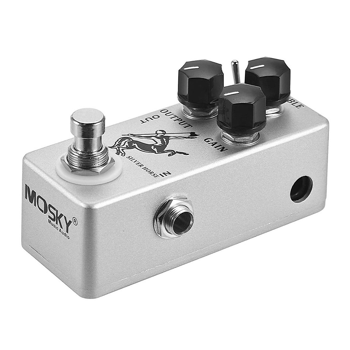 YMUZE Moskyaudio Mini Silver Horse Effect Pedal Overdrive Pedal for Electric Guitar