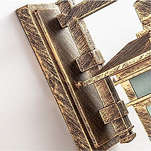 PEHUB Waterproof Outdoor Wall Lamp Courtyard Aisle Lights Villa Balcony Wrought Iron Wall Light Country Lantern Retro Aluminum Exterior Balcony Garden Wall Sconces Decoration Exterior Light Fixture